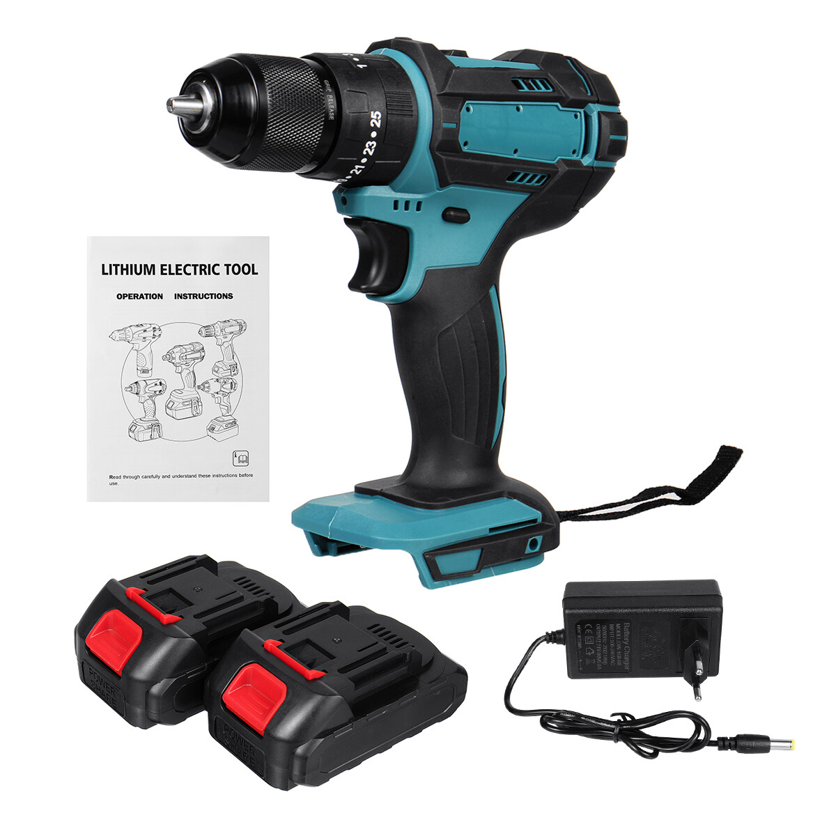 Drillpro 18V Brushless Electric Drill 20 Torque 350N.m Cordless ...