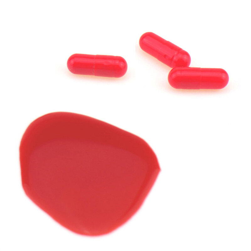 3pcs Halloween Fake Blood Pills Red Capsules Cosplay Party Horror ...