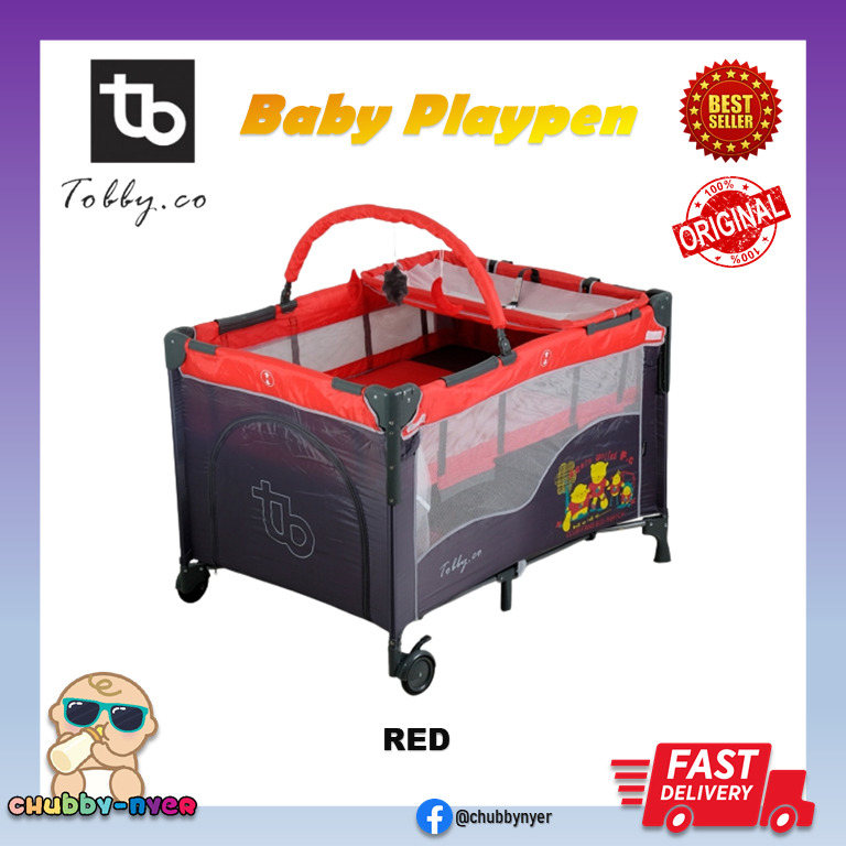 Tobby.co by My Dear Baby Playpen 26066 With Detachable Toys Bar, Diaper ...