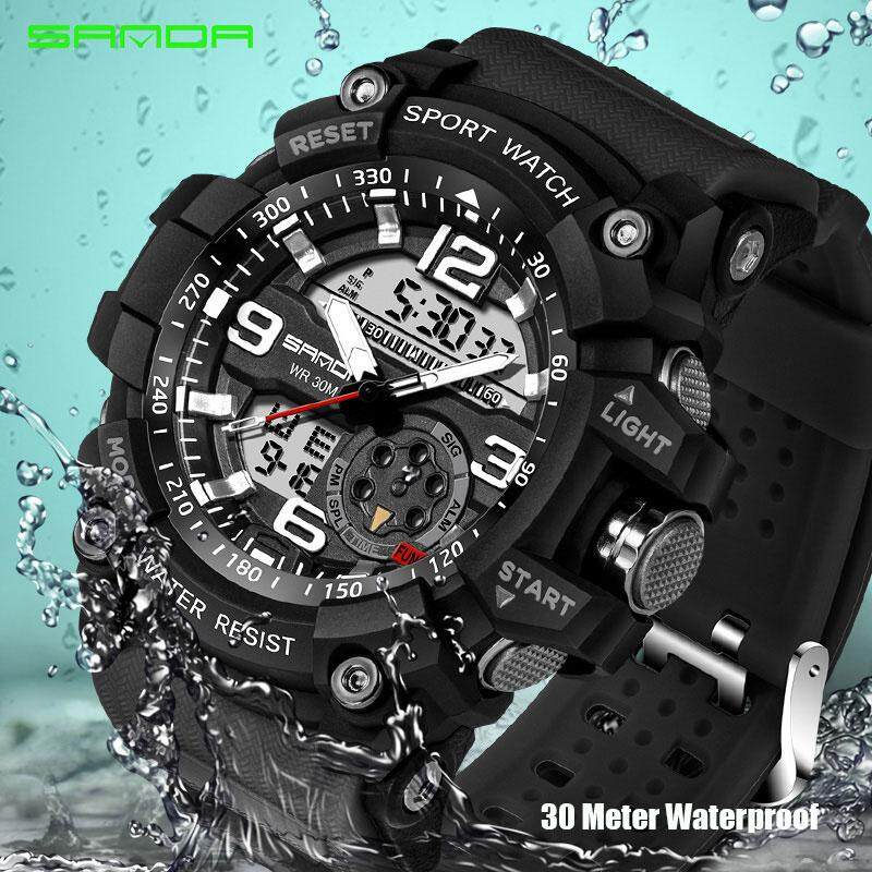 SANDA 759 Sports Men's Watches Top Brand Luxury Military Quartz Watch ...