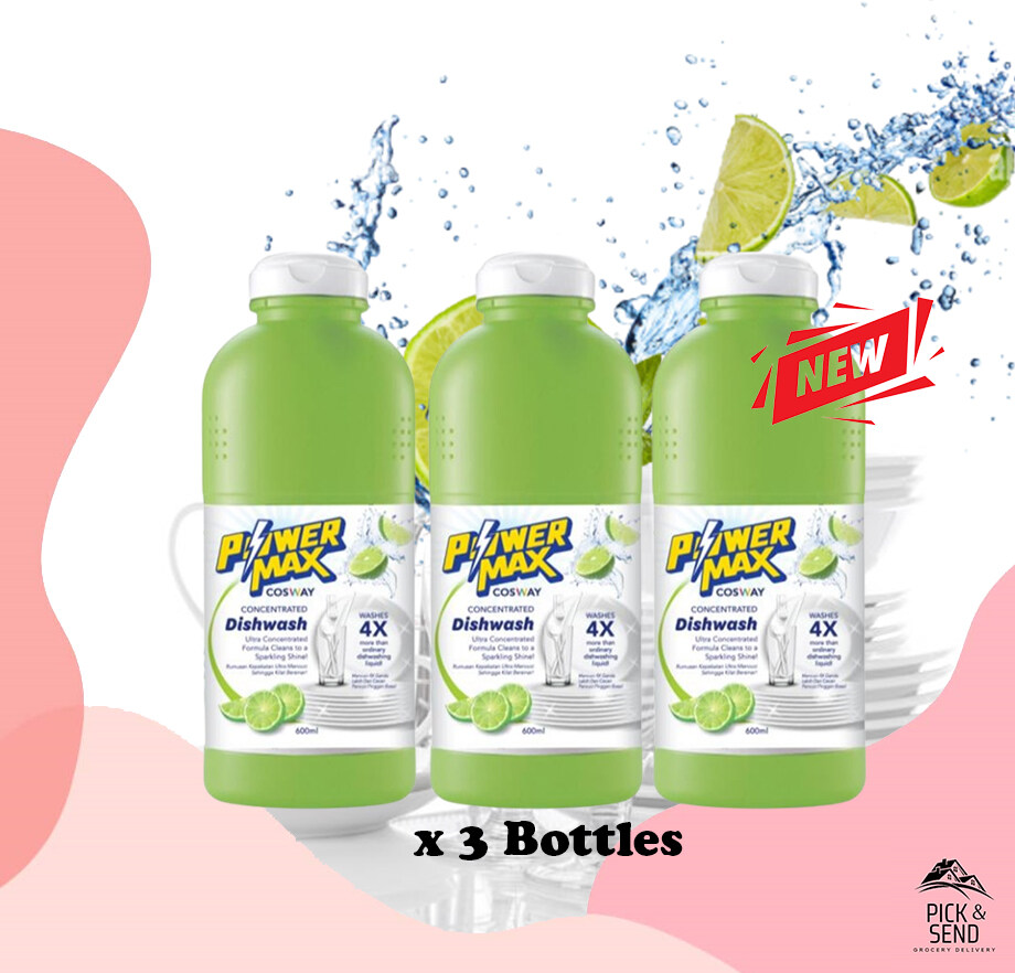 PowerMax Concentrated Dishwash Dish Drop x3 Bottles | Lazada