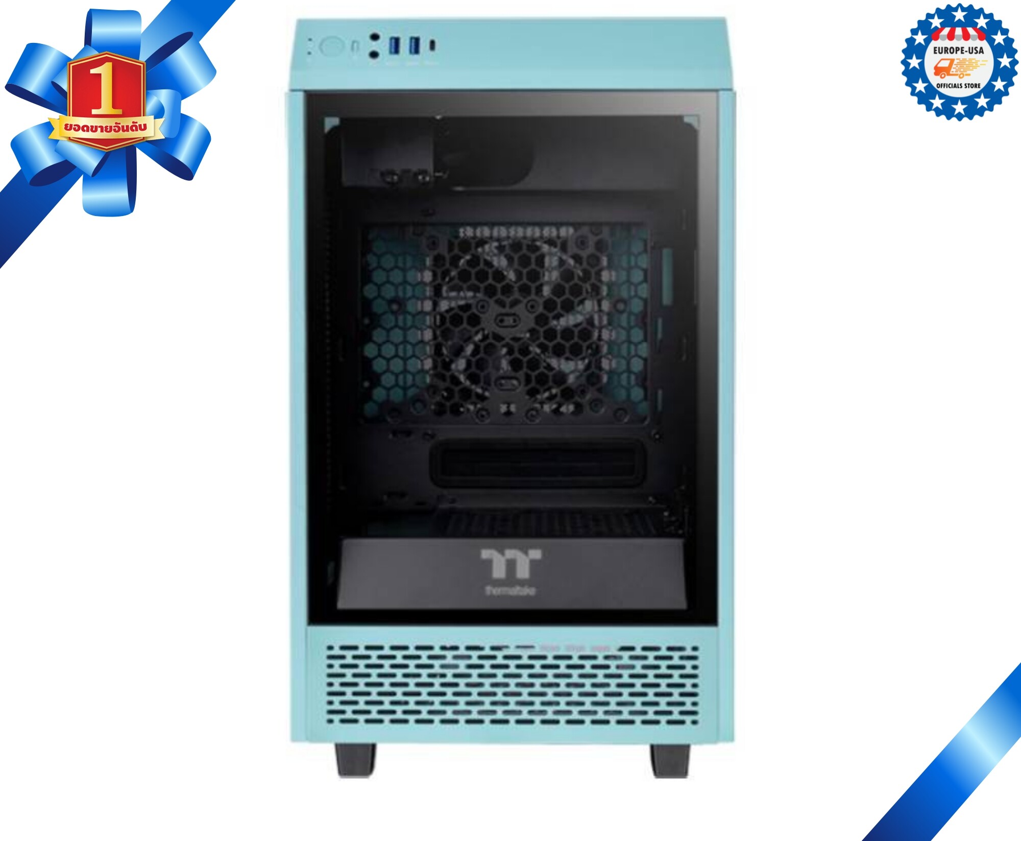 Thermaltake Computer Case The Tower 100 Turquoise เคสคอมพิวเตอร์ ...