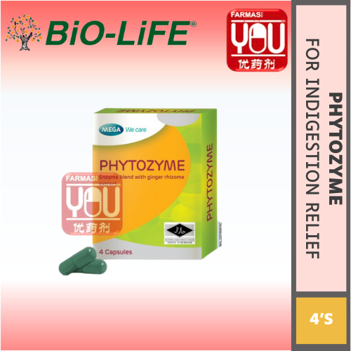[YouPharmacy] Mega Bio-Life Phytozyme 4's Capsule | For Indigestion and ...