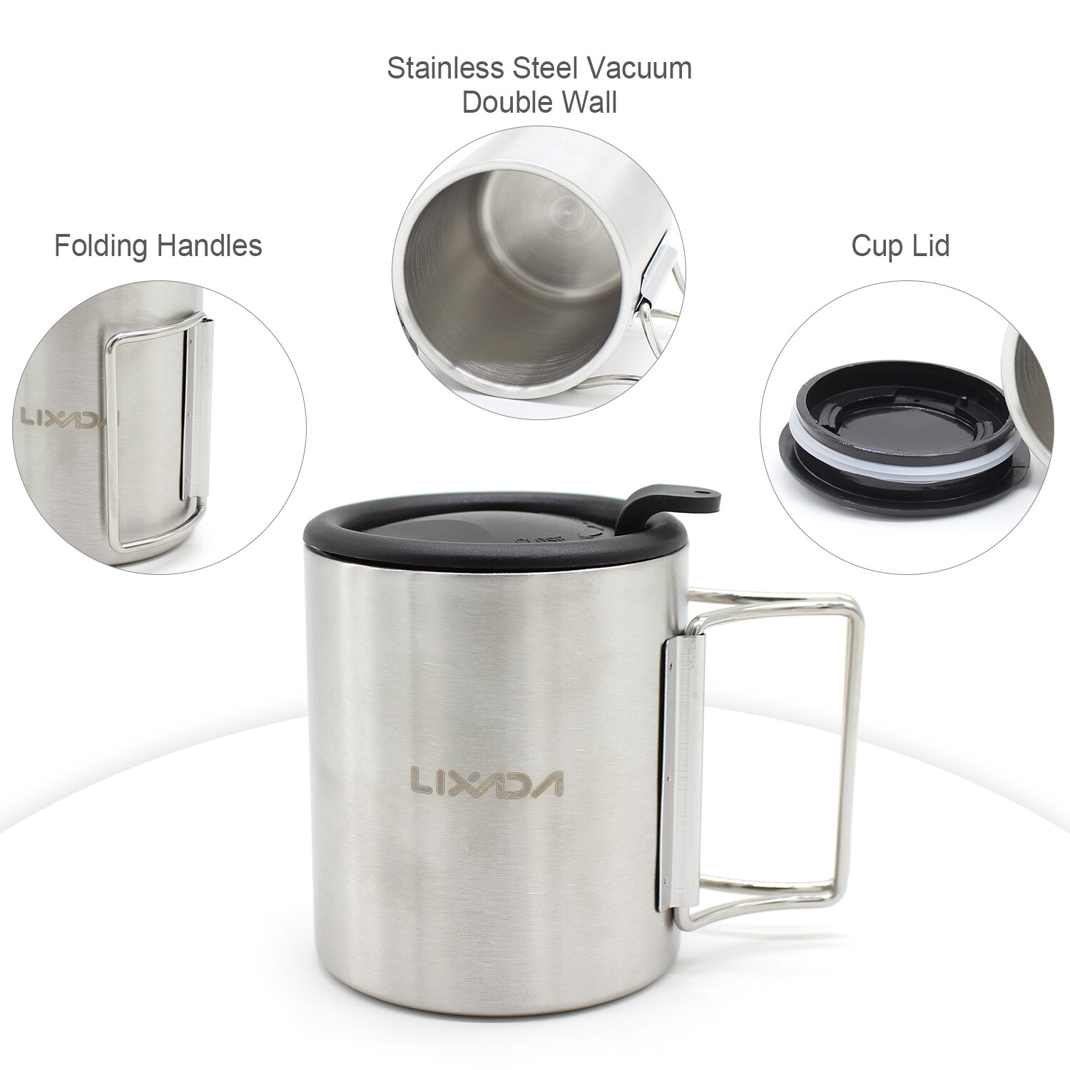 TOMSHOO Lixada 220ml Outdoor Mug Portable Camping Picnic Water Cup ...