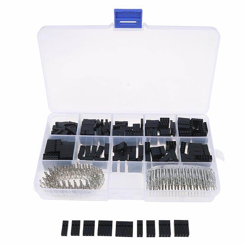 610PCS 2.54mm Crimp Pin Connector Header Jumper Wire Terminal Kit ...