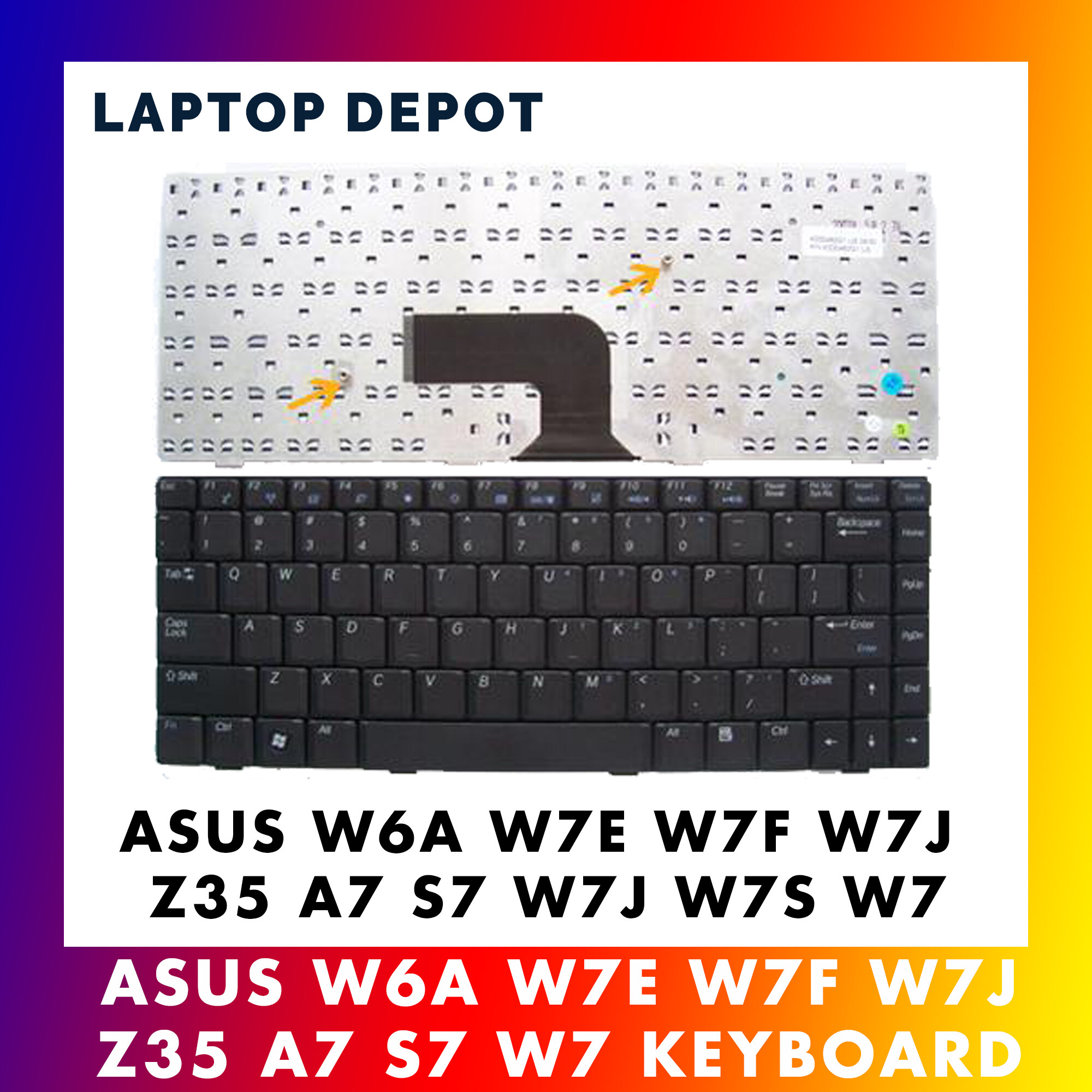 Asus W6A W7E W7F W7J Z35 A7 S7 W7J W7S W7 US Replacement Keyboard | Lazada