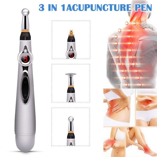 Health Care Electric Head Acupuncture Massage Pen Pain Relief Full Body ...