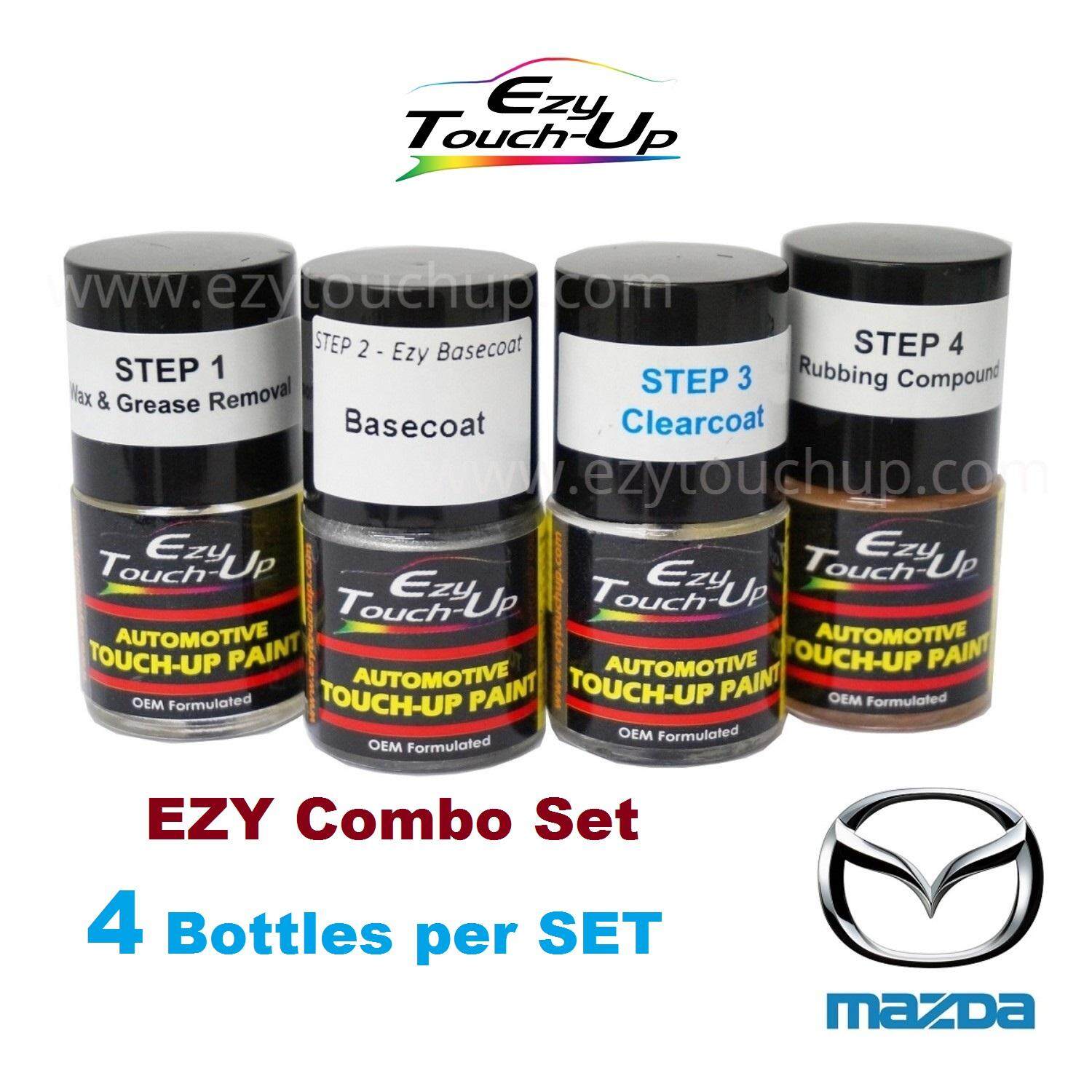 MAZDA ( Deep Crystal Blue Mica - 42M ) Touch Up Paint- EZY Combo Set ...
