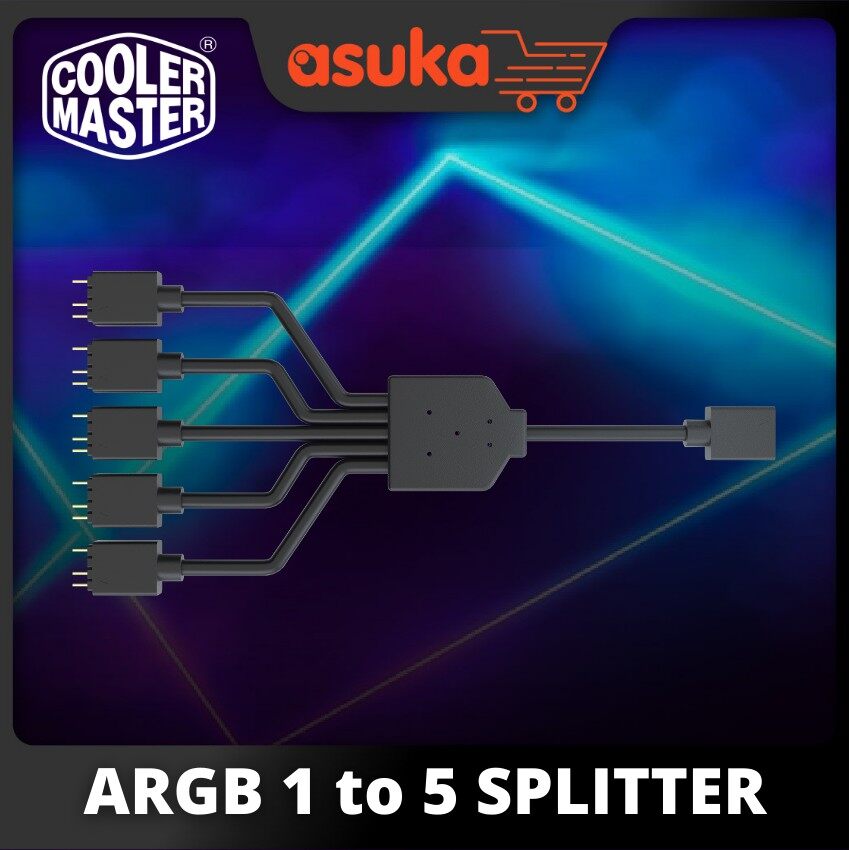 Cooler Master ARGB 1 to 5 Splitter Cable | MasterFan 1 TO 6 ARGB and ...