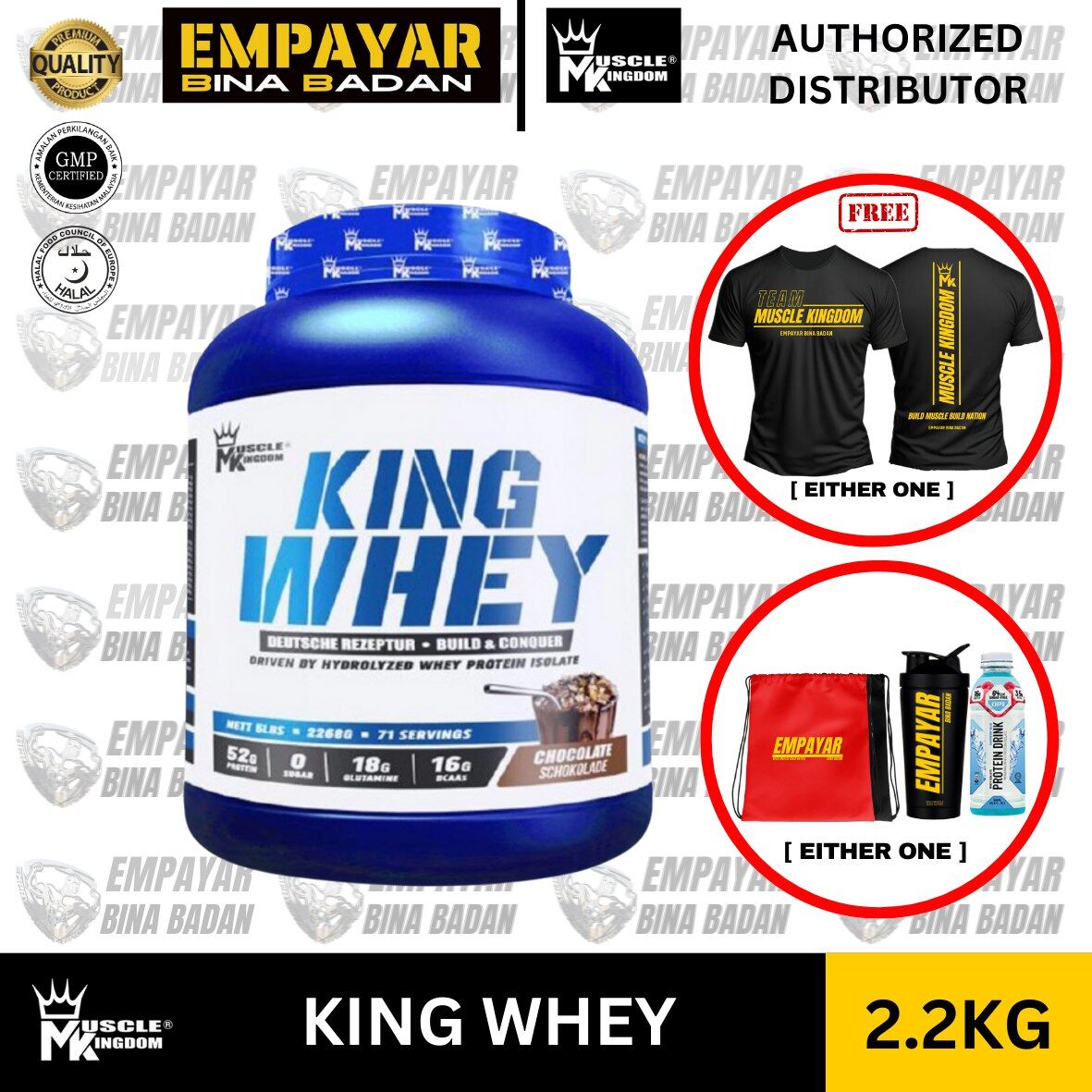 MUSCLE KINGDOM King whey protein hydro whey primary 5 lbs/2.2 kg | Lazada