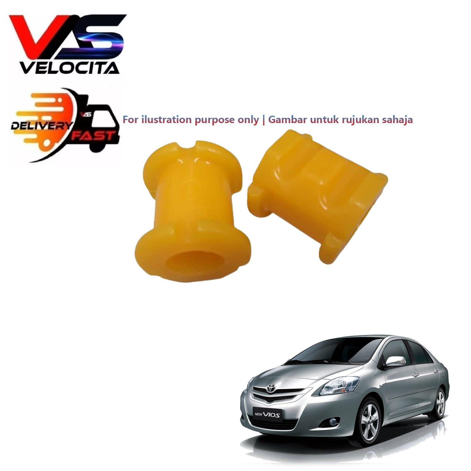 SILICONE STABILIZER BUSH (2PCS) TOYOTA VIOS NCP93 2007-2012 | Lazada