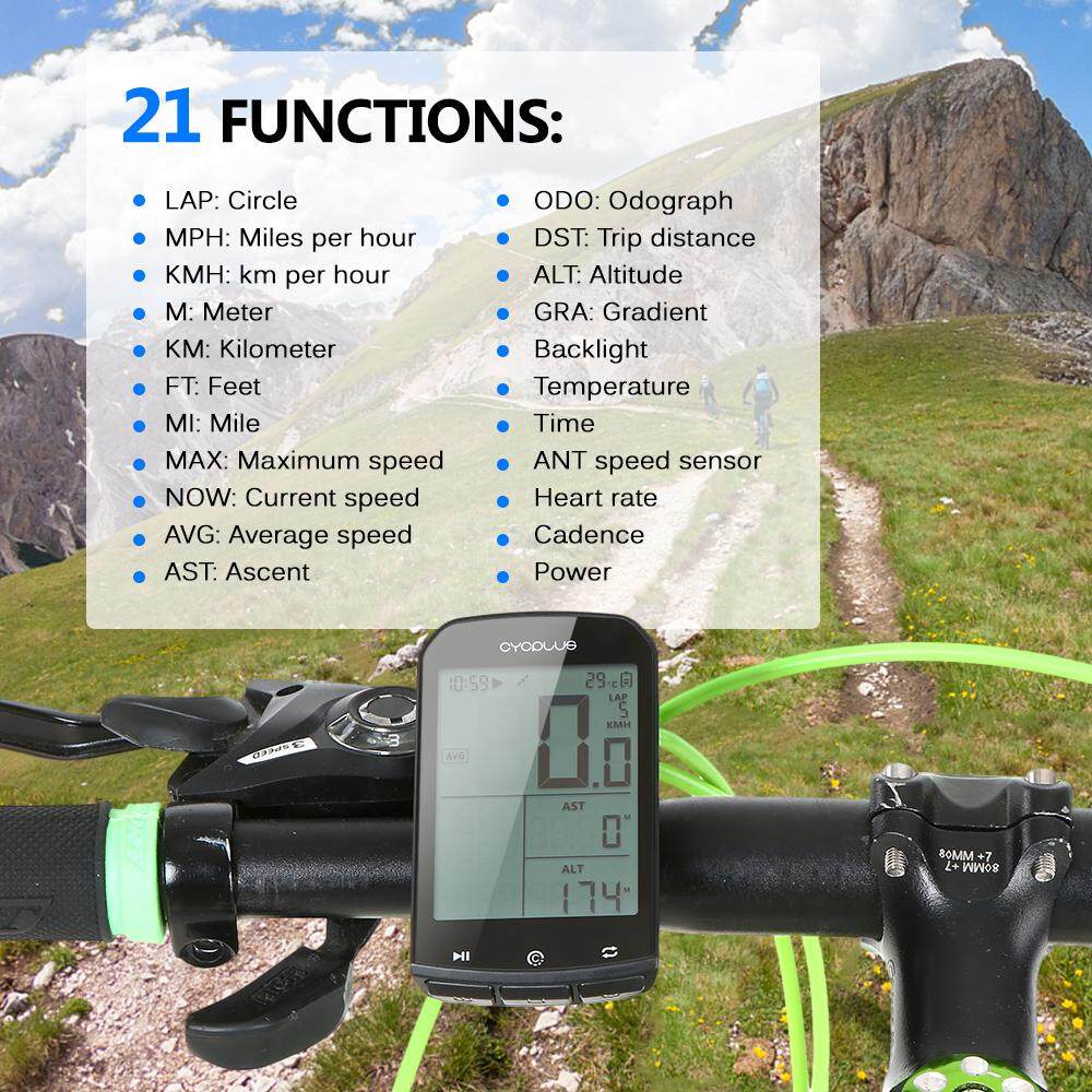 Smart GPS Cycling Computer BT 4.0 ANT Bike Wire-less Computer Digital ...