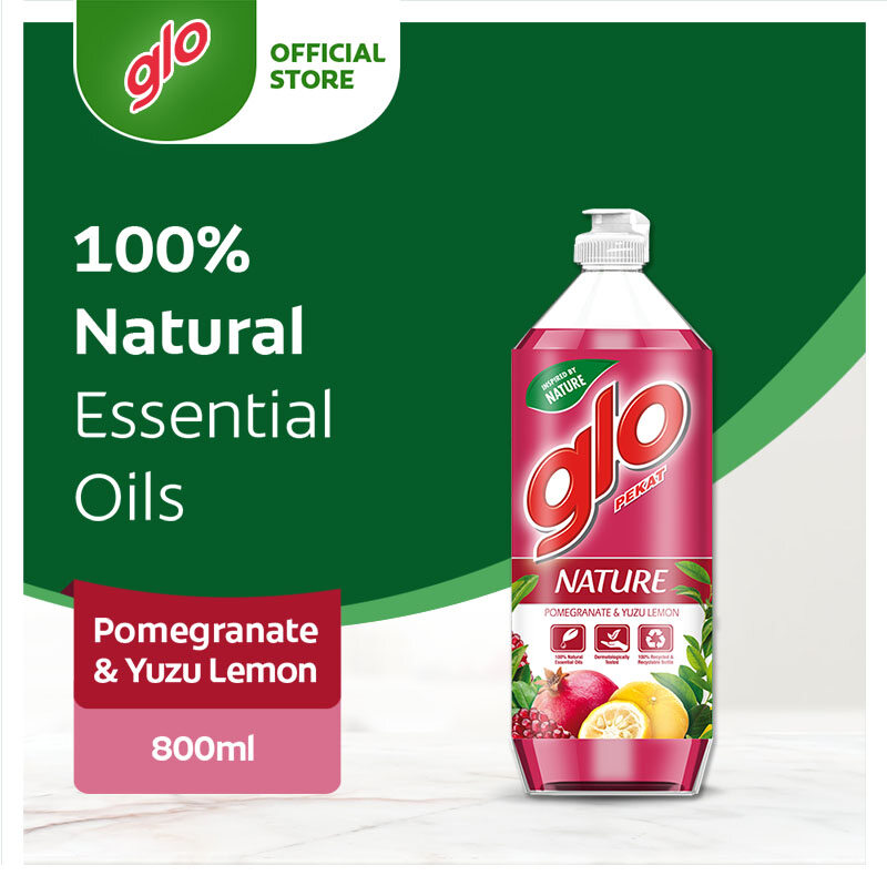 Glo Nature Pomegranate & Yuzu Lemon Dishwashing Liquid 800ml | Lazada