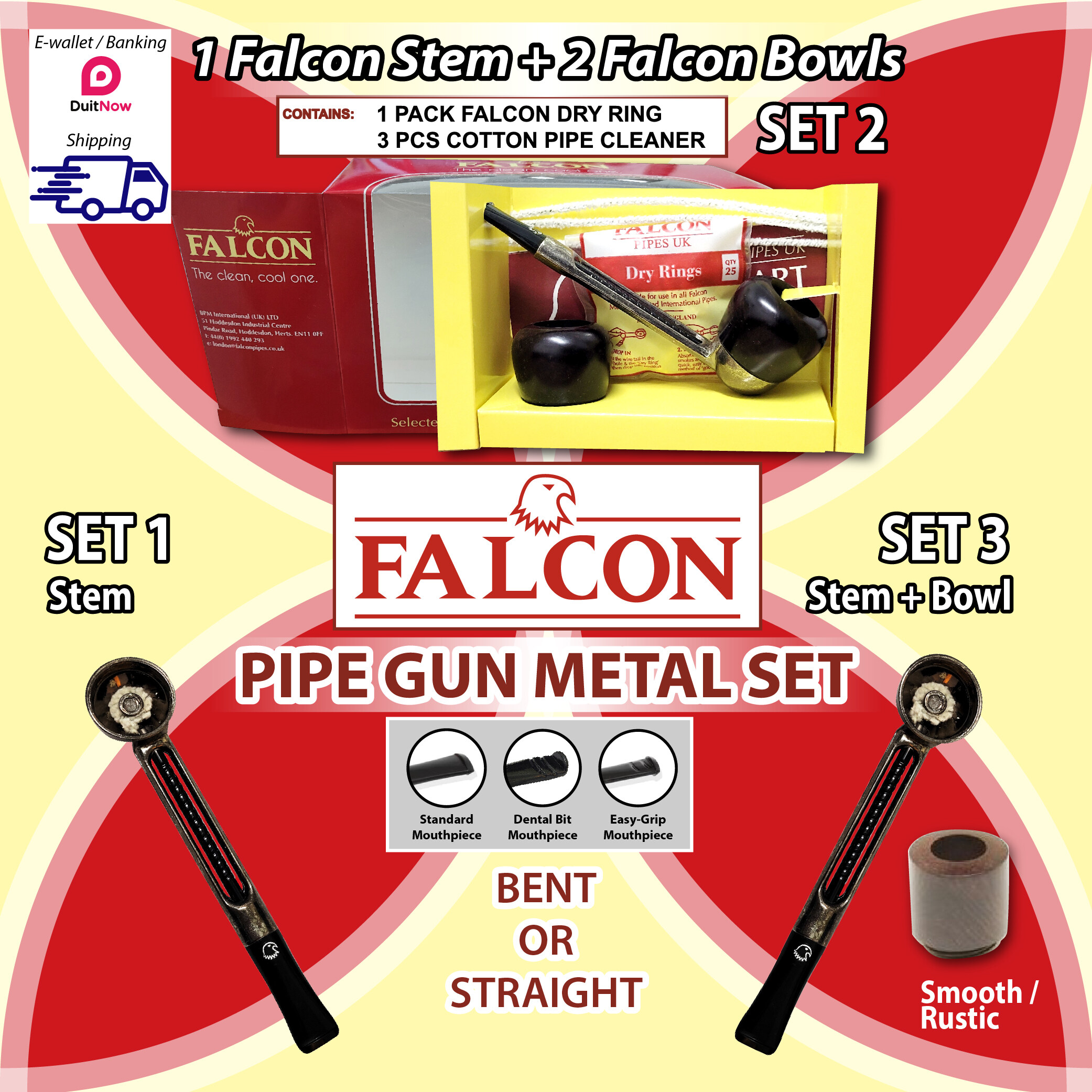 Falcon Pipe Gan Metal Stem Set , 1 unit | Lazada