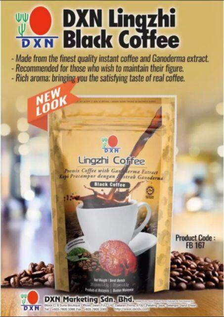 DXN Lingzhi Black Coffee With Ganoderma 4.5gramx20sachet | Lazada