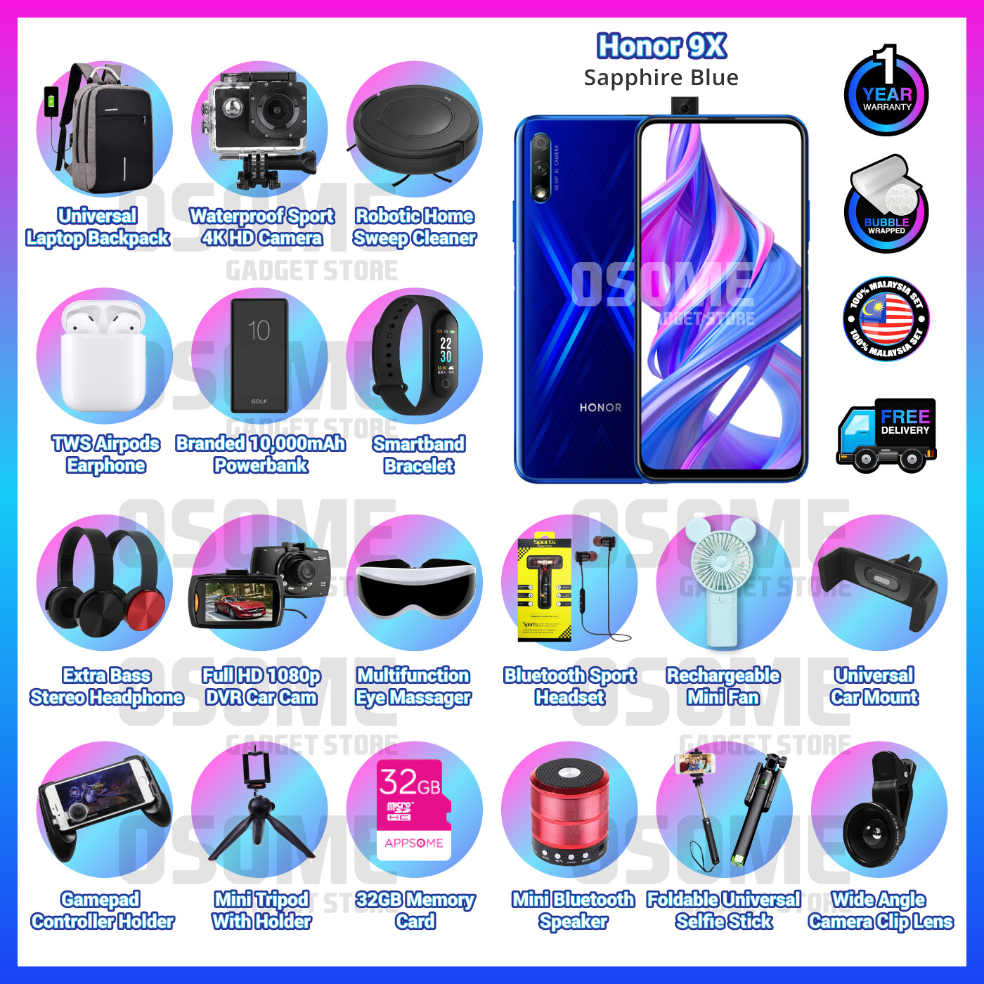 Honor 9X Price in Malaysia & Specs - RM739 | TechNave