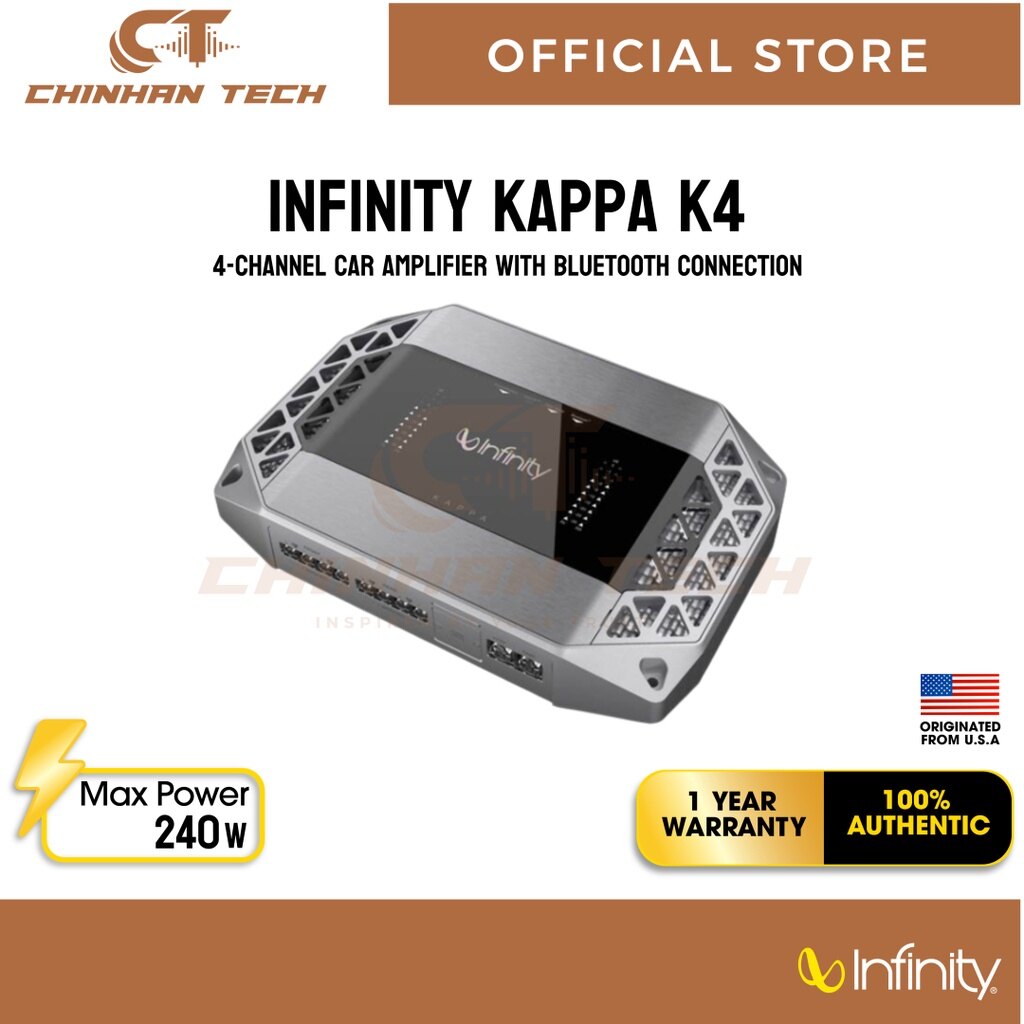 Infinity Kappa K4 4-channel car amplifier with Bluetooth® connection ...