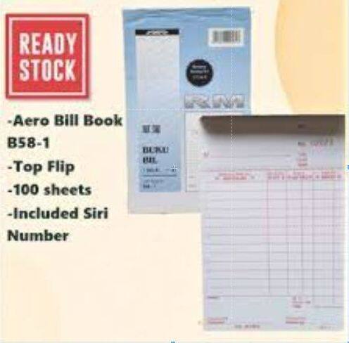 Aero Bill Book 100 sheets / Buku Bill B58-1 / 100 helai | Lazada