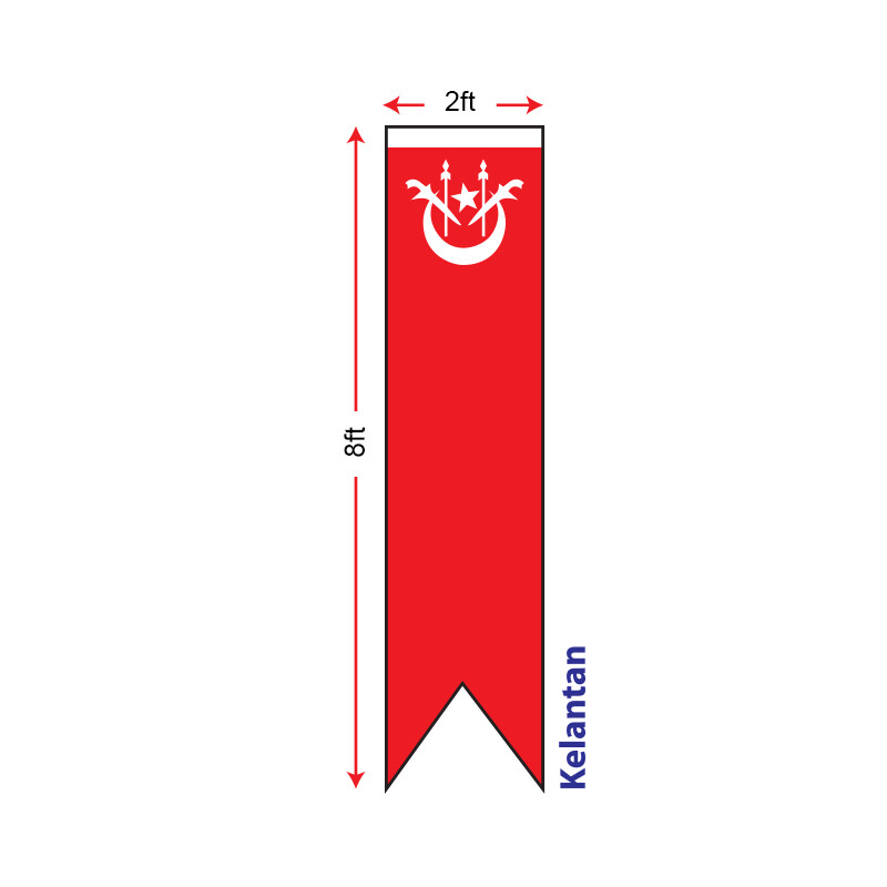 2x4/3x6/2x8 Bendera/Flag Kelantan Polyester | Lazada
