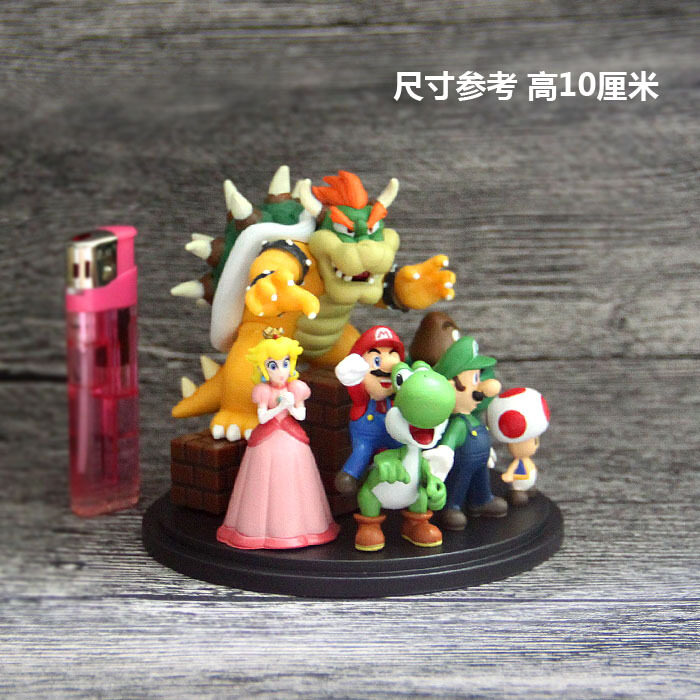 7ชิ้น/เซ็ตเกมSuper Mary Super Mario 7 Super Mary Scenesของตกแต่งบรรจุ ...