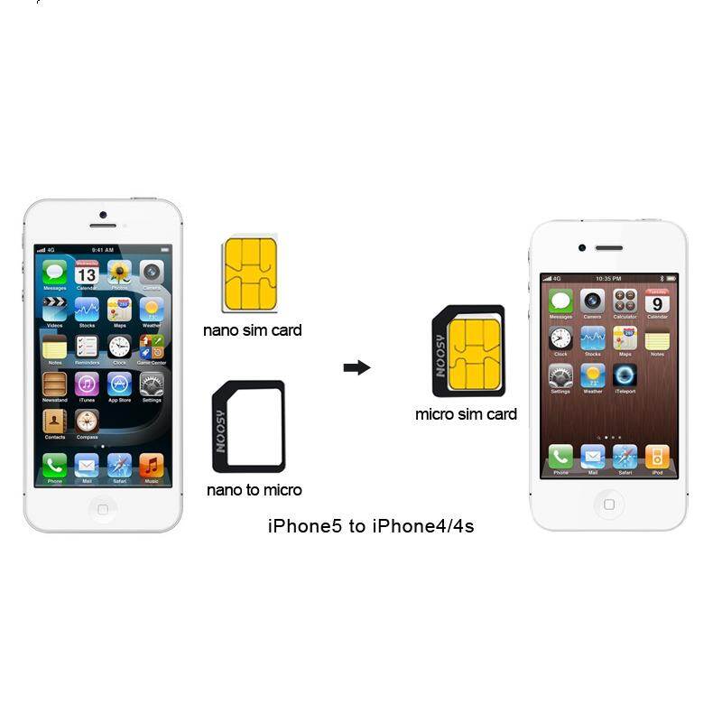 4 In 1 Nano SIM Micro SIM อะแดปเตอร์มาตรฐานซิมการ์ดอะแดปเตอร์ Eject Pin สำหรับ Iphone 7 8 4S 5 ...