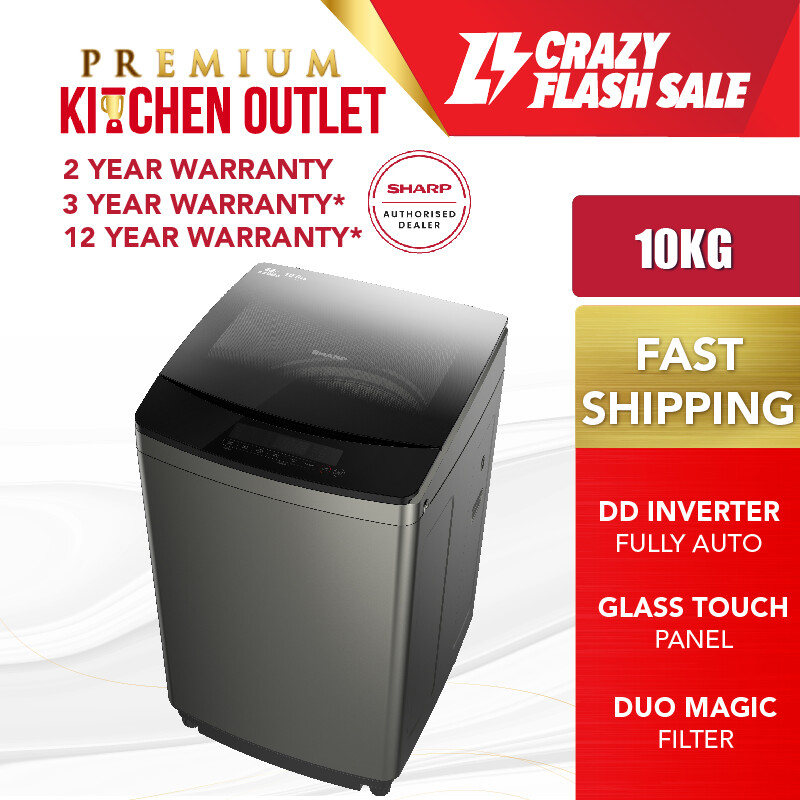 Sharp10KG DD Inverter Top Load Fully Auto Washing Machine ESY1019 ...