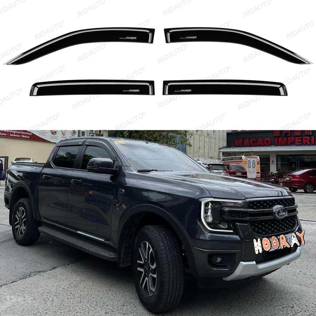 Black Side Door Visor Window Visor Deflectors Rain Guard For 2022 2023 ...