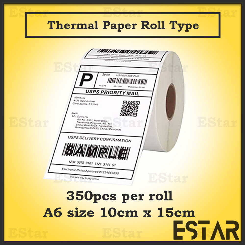 350pcs Thermal Paper Label Sticker 10 x 15 cm Airway Bill Sticker ...
