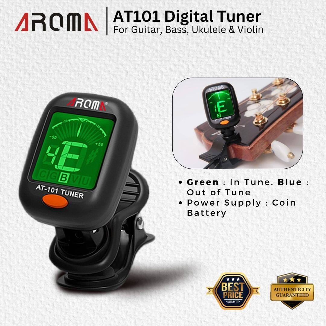 Aroma Guitar / Violin / Ukulele / Bass / Chromatic Clip-On Tuner AT101 ...