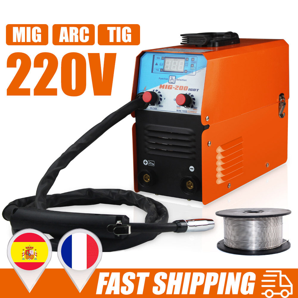 Mini MIG-200 AC220V IGBT MIG MMA TIG Gasless Welder Welding Machine ...