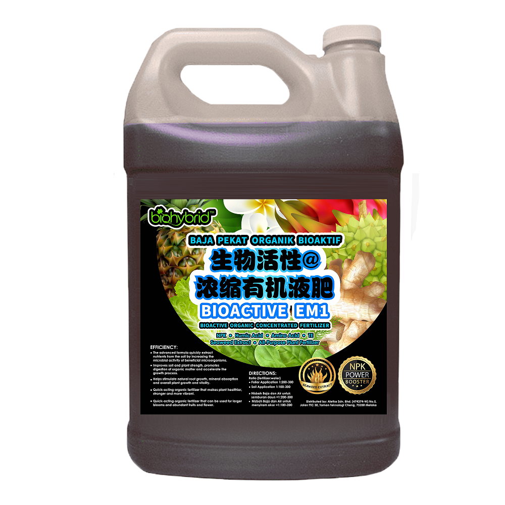 BIOACTIVE EM1 Seaweed Bio-Organic Hybrid Liquid Fertilizer 5L 10L ...