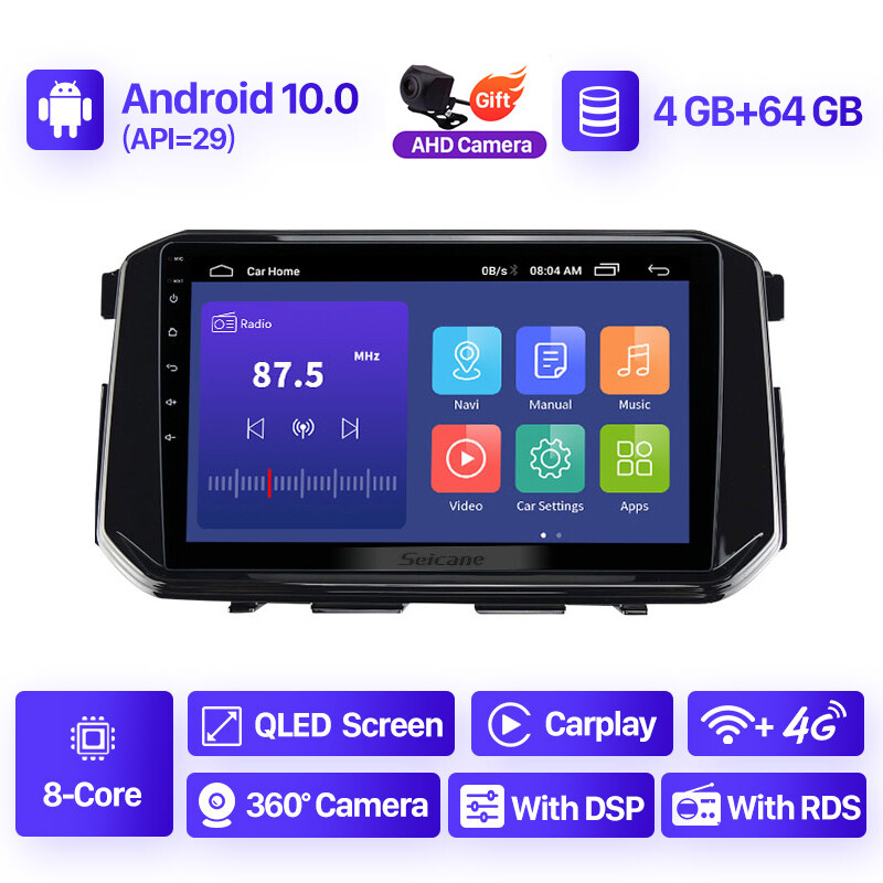 Seicane 9inch QLED Touchscreen Android 10.0 car auto Radio Head unit ...