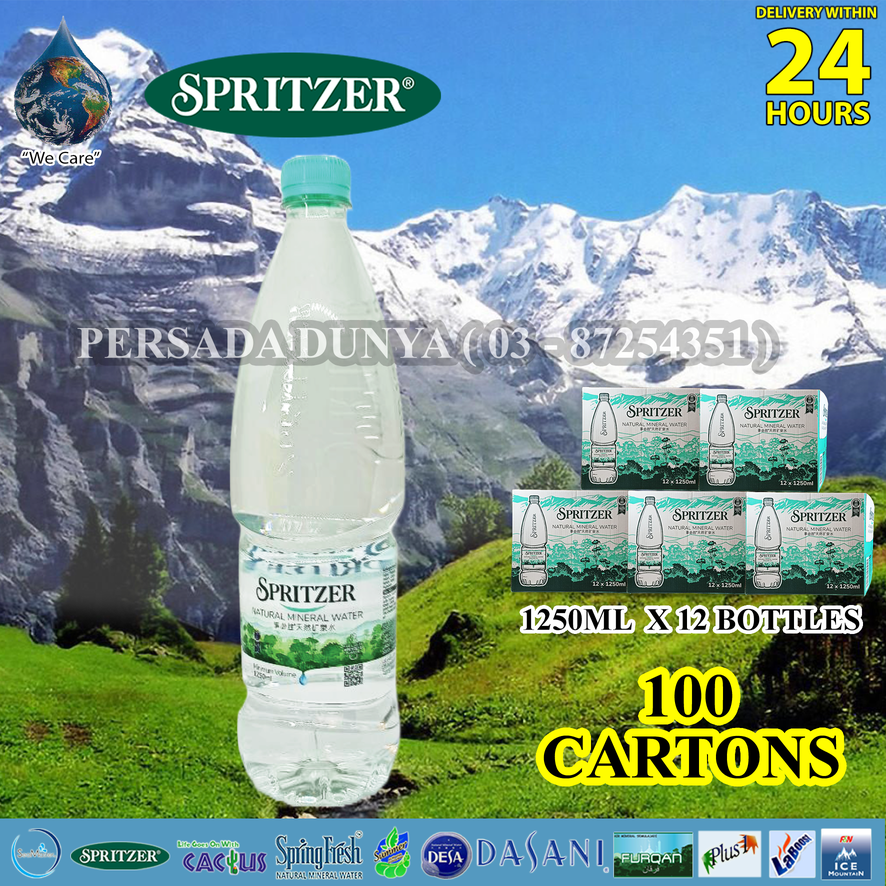 SPRITZER Mineral Water (1250ml x 12 Bottles x 100 Cartons) | Lazada