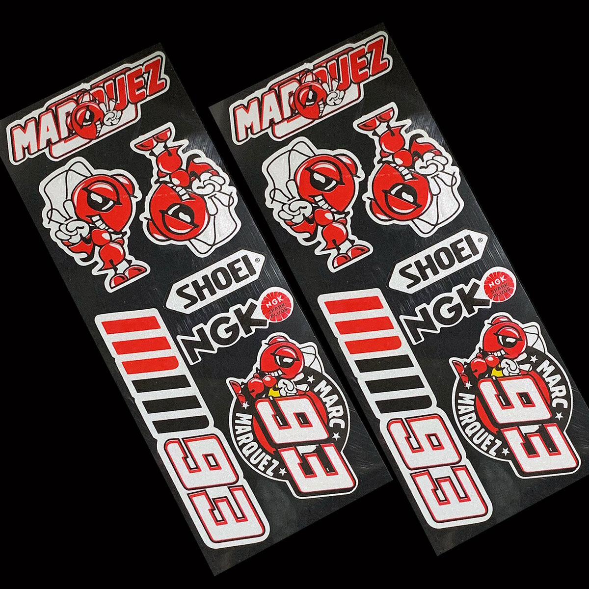 2PCS/Lot 93 MARQUEZ Reflective MotoGP Racing Stickers Reflectorized ...