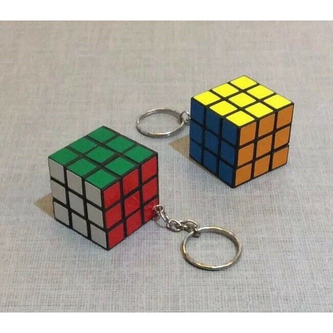 2pcs Rubix Cube Keyring Mini Classic Puzzle Game Toy Gift Souvenir ...