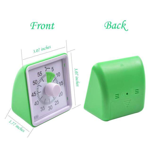 60 Minutes Analog Visual Timer Silent Countdown Clock Time Management