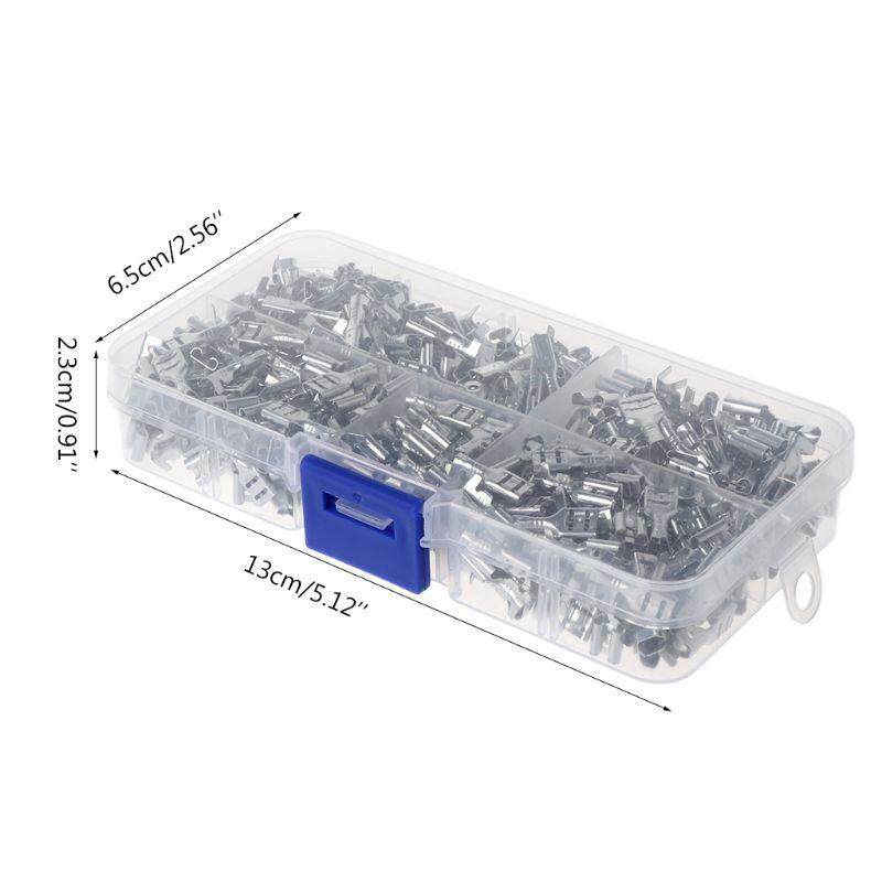 500pcs/box Crimp Terminals Set Wire Connection Plug Spring Male Female ...