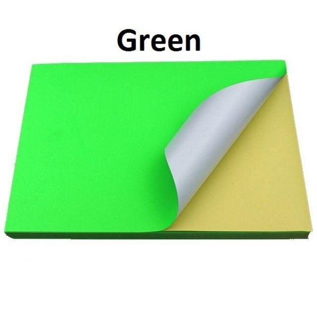 A4 fluorescent color Sticker Paper inkjet laser printing / Sticker ...