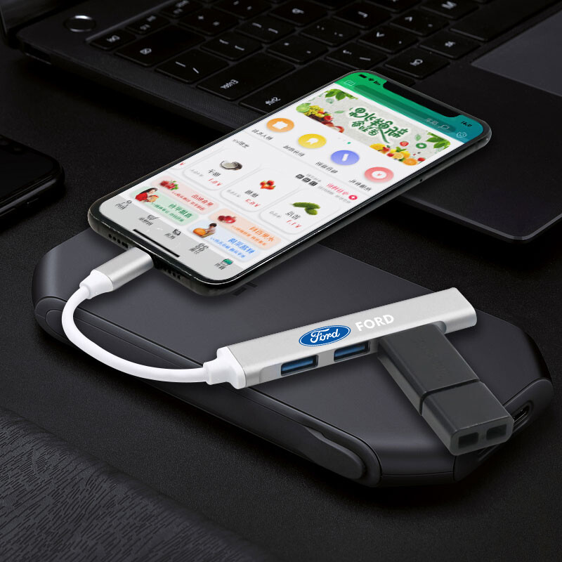 อะแดปเตอร์ฮับ USB 2.0 4Type-C พอร์ตแล็ปท็อปตัวรับสัญญาณลิตเตอร์สำหรับ ...