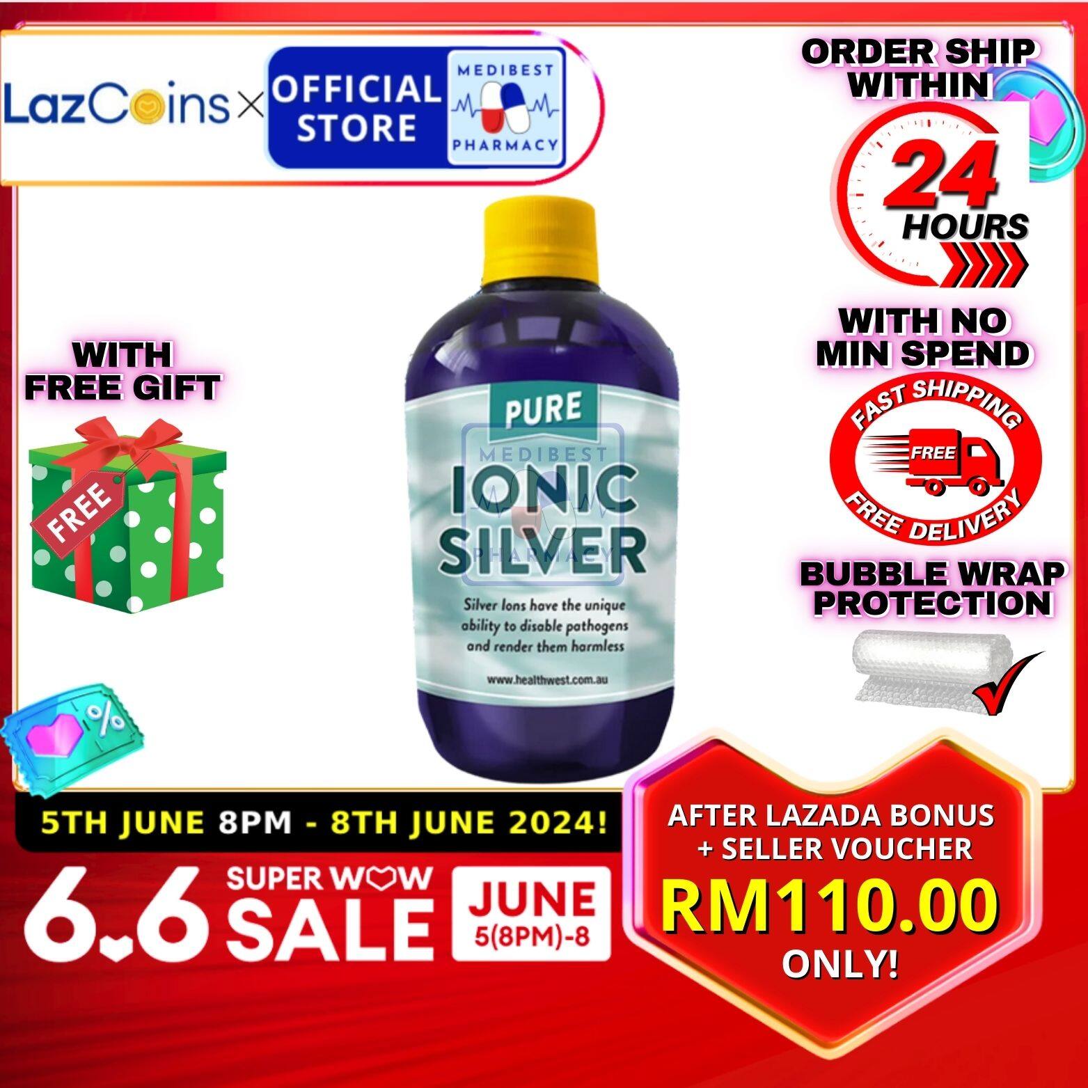 Health Tech Innovative HydroCell Silver Oxygen Complex 500ml/ Pure Ionic Silver 500ml [With Free ...