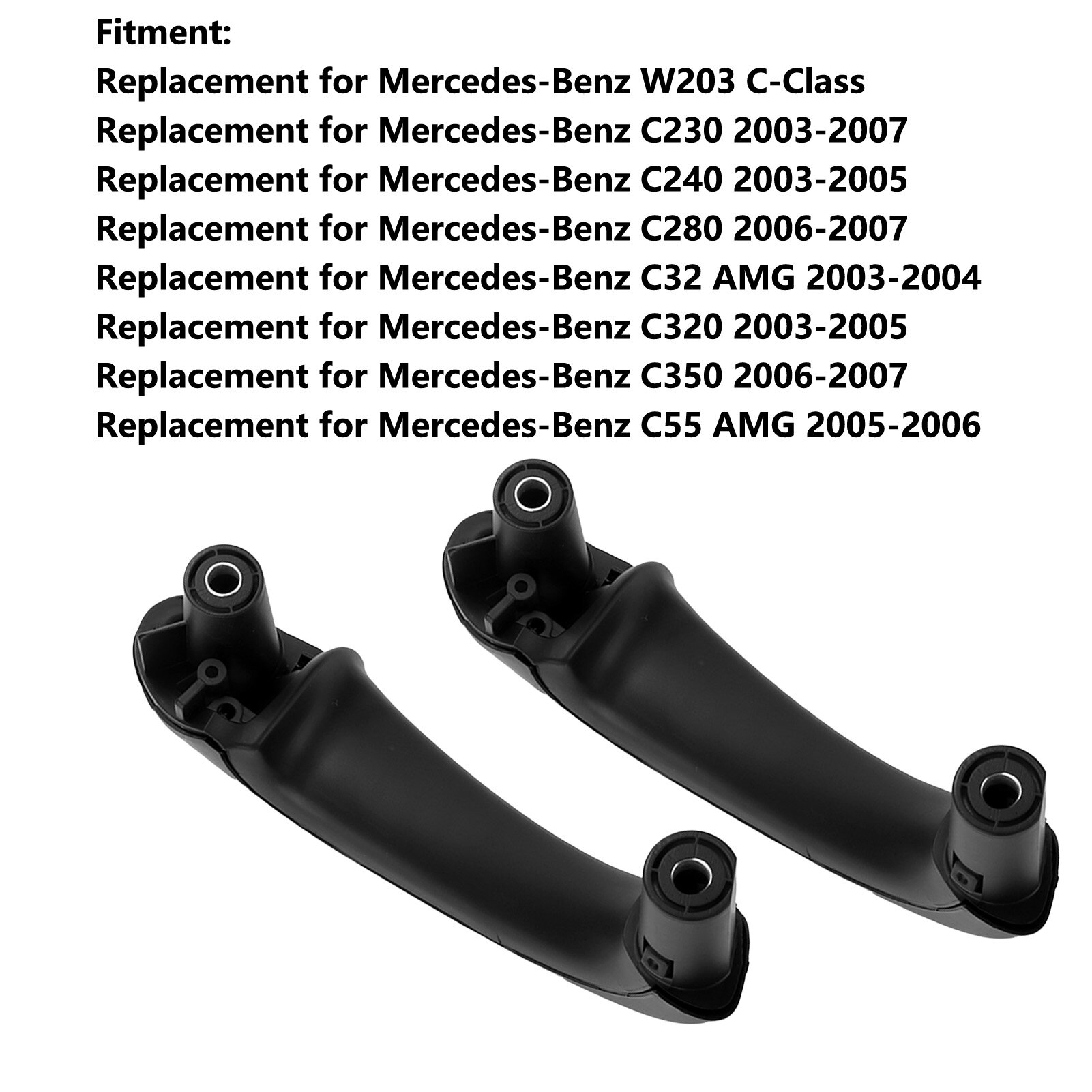 2Pcs ภายในด้ามดึงประตูด้านหน้าซ้ายขวา2038101651สำหรับ Mercedes-Benz ...