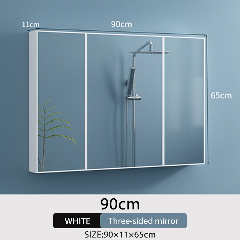 Bathroom Comprehensive Mirror Space Aluminum Bathroom Mirror Cabinet ...