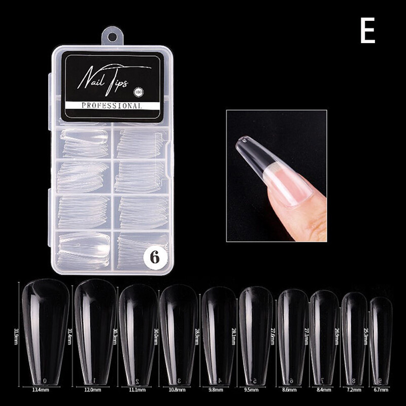 The Big Ups????100 pieces of boxed natural transparent nail French ...