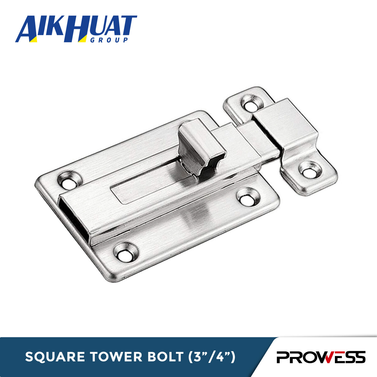Prowess Stainless Steel Square Bolt Slug | 3" & 4" Tower Bolt | Door ...
