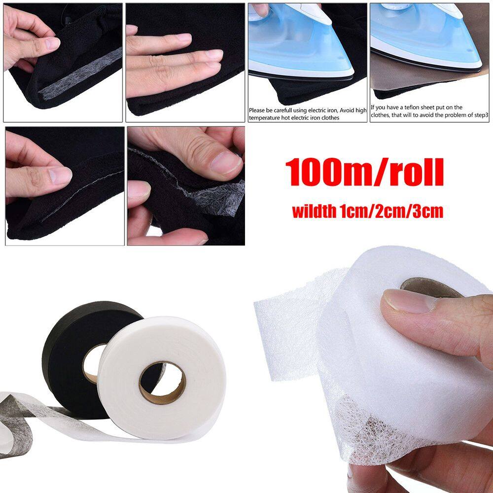 LIDIP เหล็กยาว100เมตรสำหรับเย็บงาน DIY Wonder Web Liner ม้วนผ้าพันริม ...
