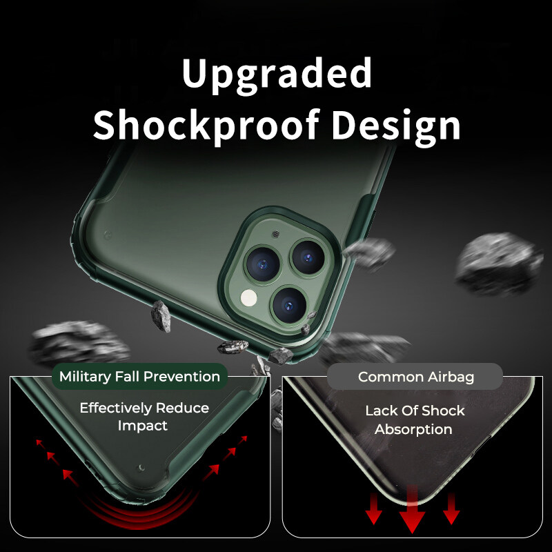 CrashStar Frosted Shockproof Phone Case For iPhone 13 11 12 Pro Max ...