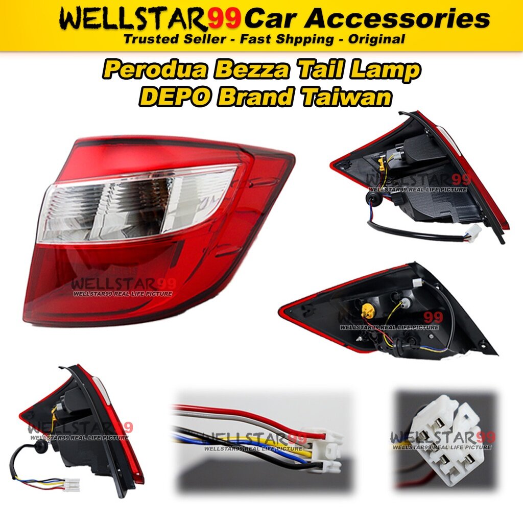 DEPO Taiwan Perodua Bezza 2016-2022 Tail Lamp Lampu Belakang Rear Light ...