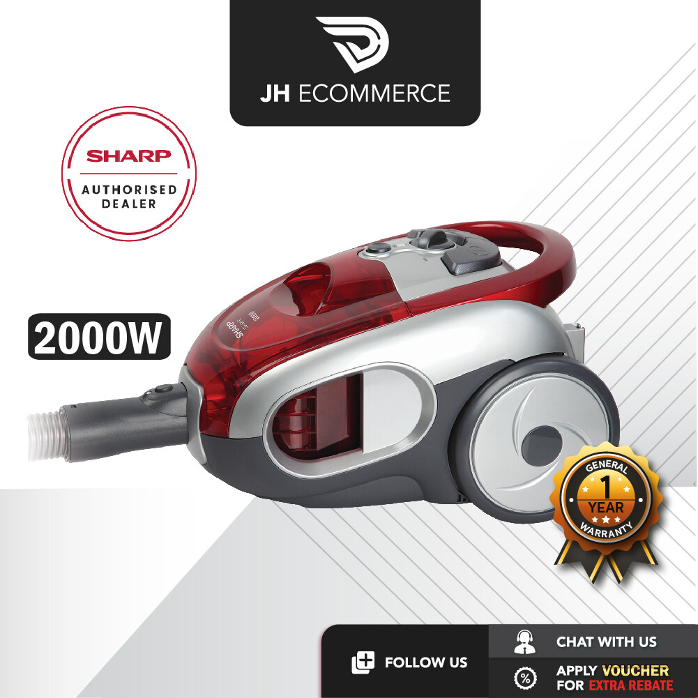 Sharp 2000W 2L Dust Capacity Bagless Vacuum Cleaner ECLS20R With HEPA ...
