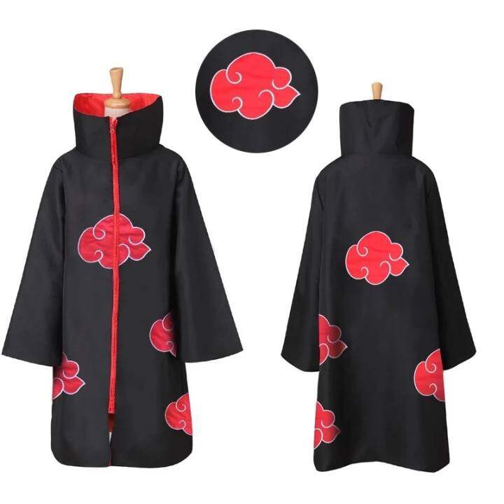 Anime Naruto Akatsuki Cloak Hoshigaki Kisame Headband Ring Ninja Cape ...
