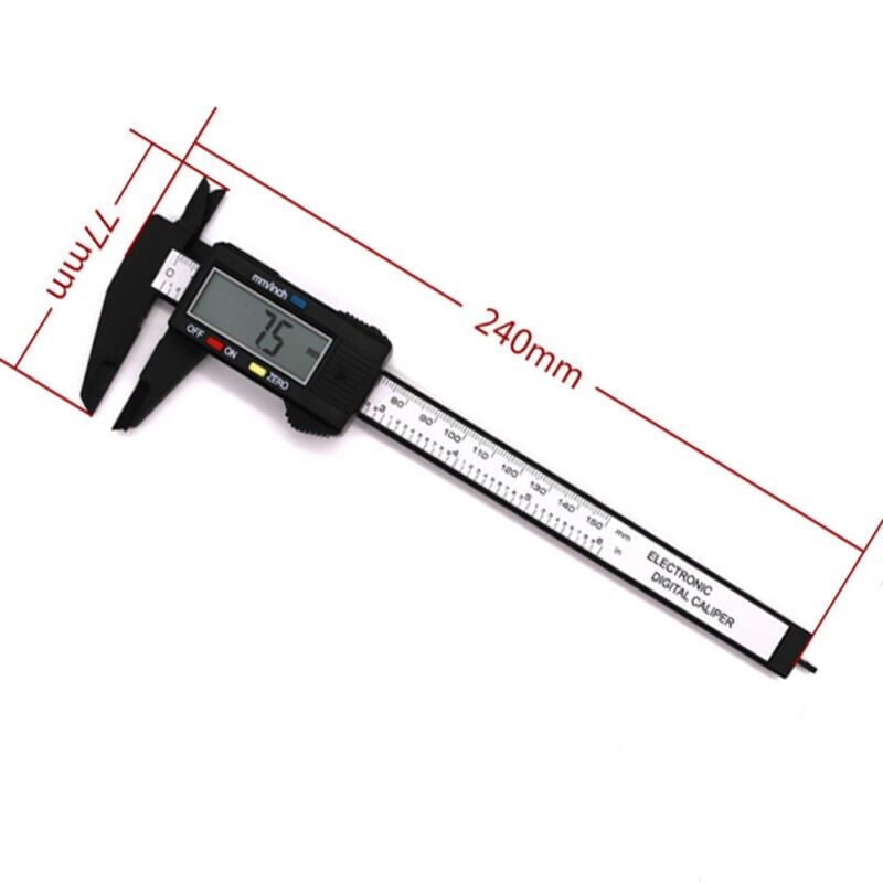 6Inche 150mm LCD Digital Vernier Caliper Micrometer Measure Tool Gauge ...
